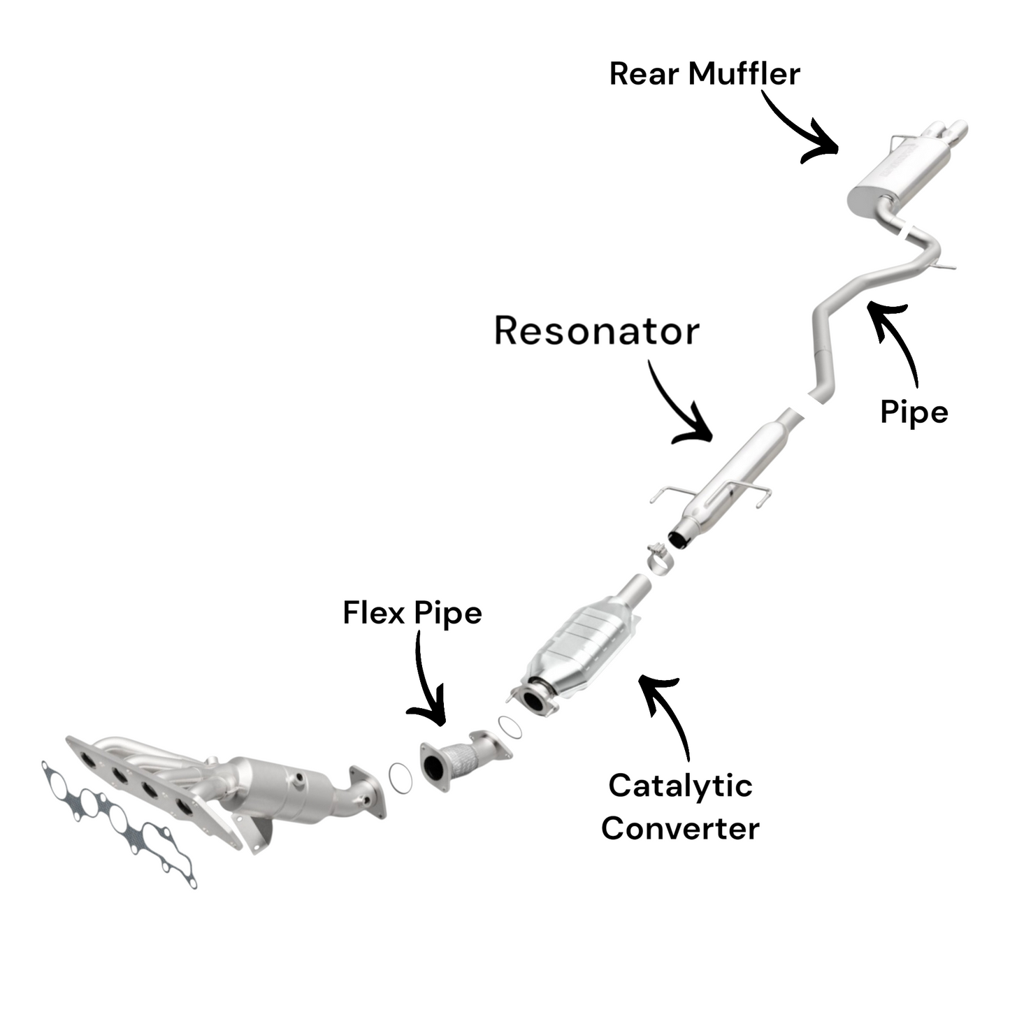 Mercury Milan 2.3L (2006-2009) (Federal emission system Only) Flex Pip ...