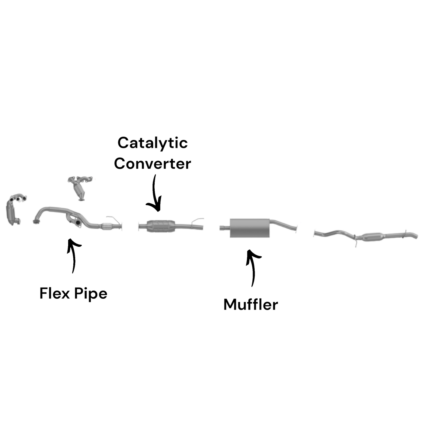 Mercury Mariner 3.0L (2007-2008) Flex Y-Pipe, Catalytic Converter and ...